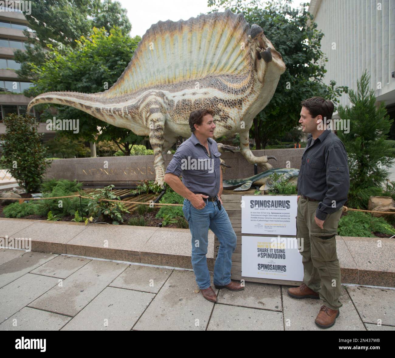 University of Chicago Paleontologists Paul C. Sereno, left, and Nizar ...