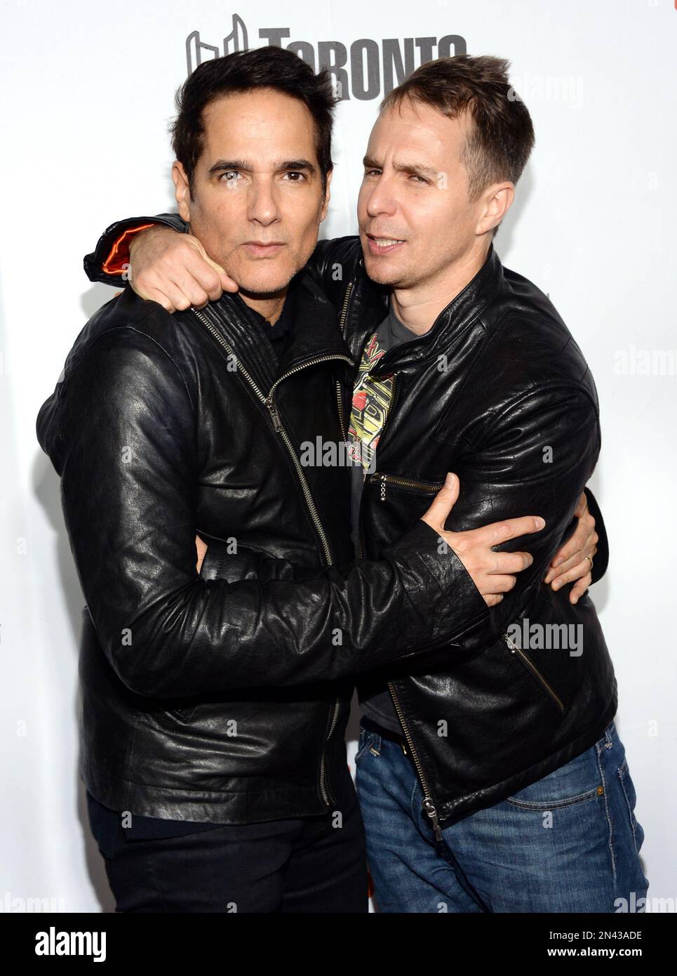 Actors Sam Rockwell, right, and Yul Vazquez pose together at the ...