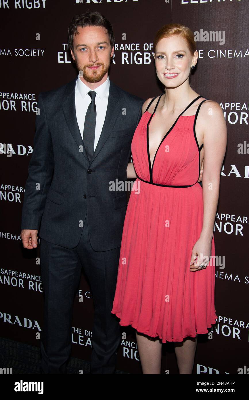 James McAvoy and Jessica Chastain attend a screening of The Weinstein ...