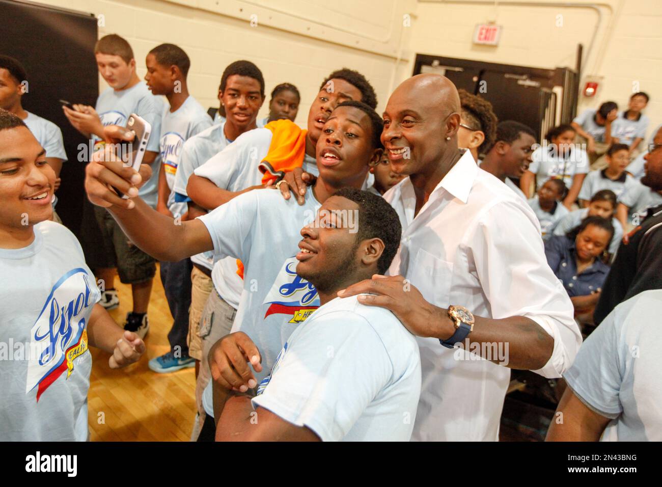 IMAGE DISTRIBUTED FOR LYSOL® - Professional football legend Jerry Rice ...