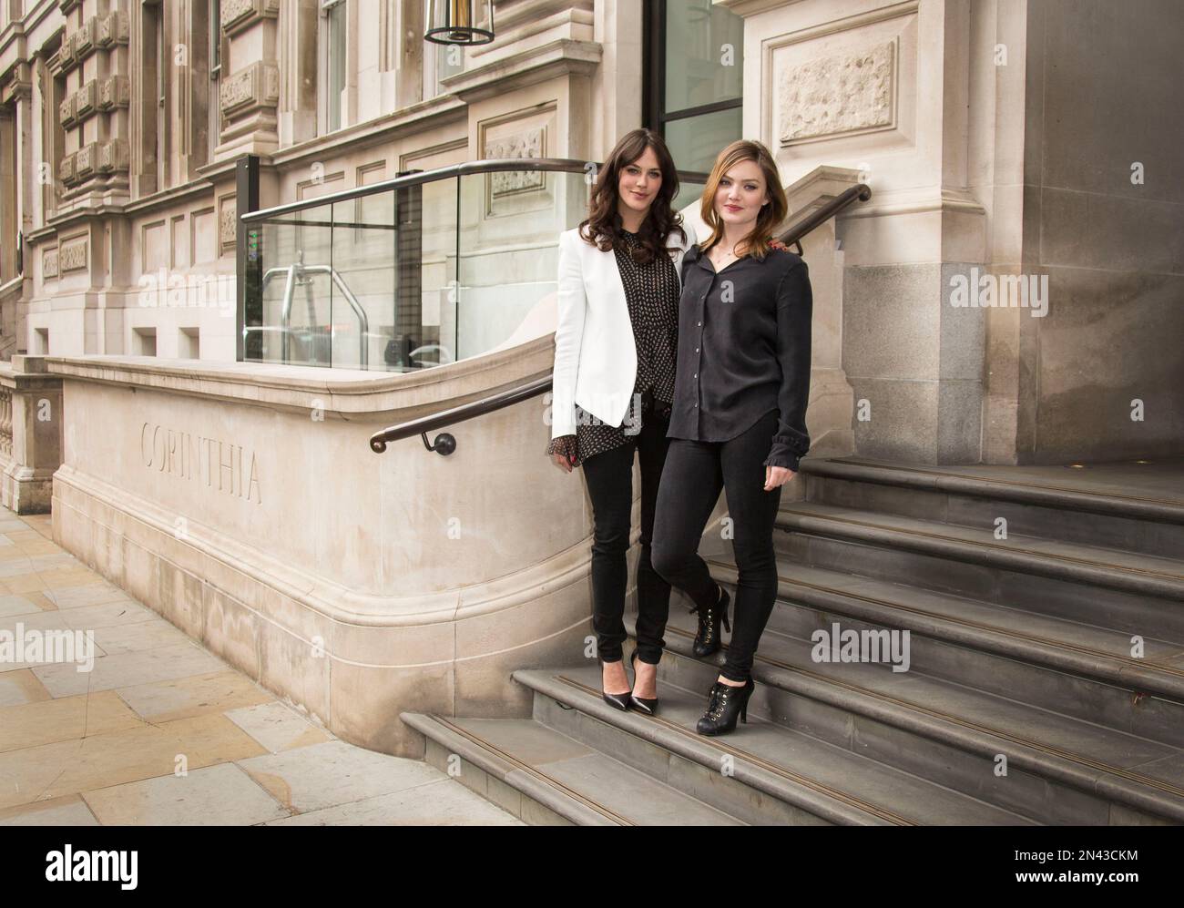 British actresses Jessica Brown Findlay, left, and Holliday Grainger ...