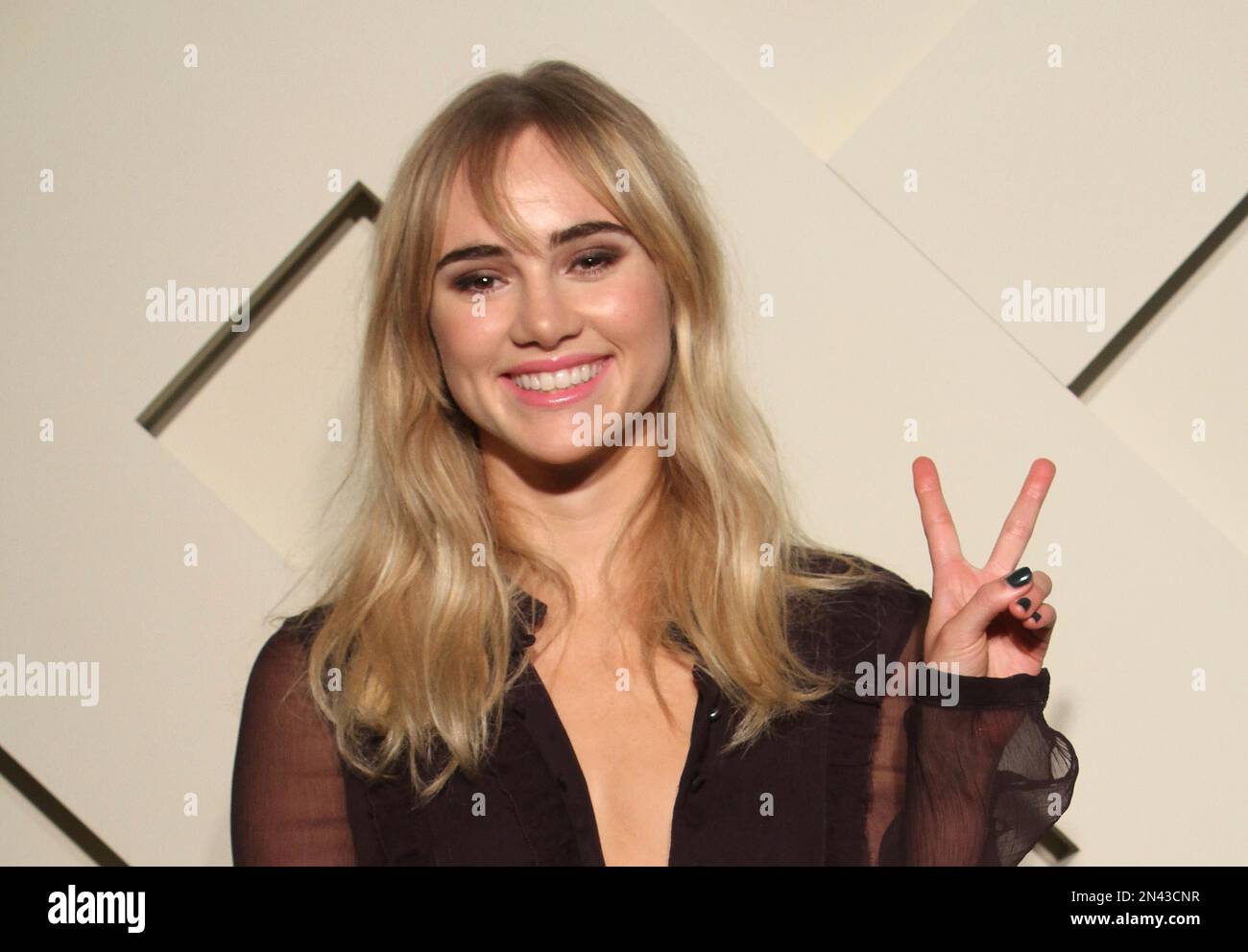 British model and actress Suki Waterhouse poses during a photo call of ...