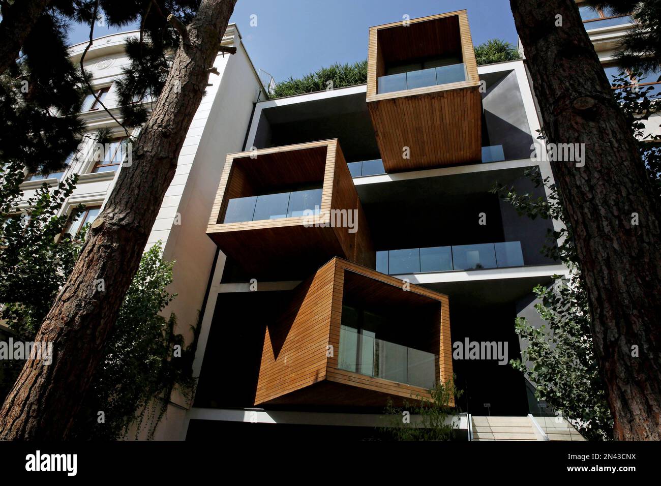 This Wednesday, Sept. 3, 2014 photo, shows the exterior of the Sharifi ...