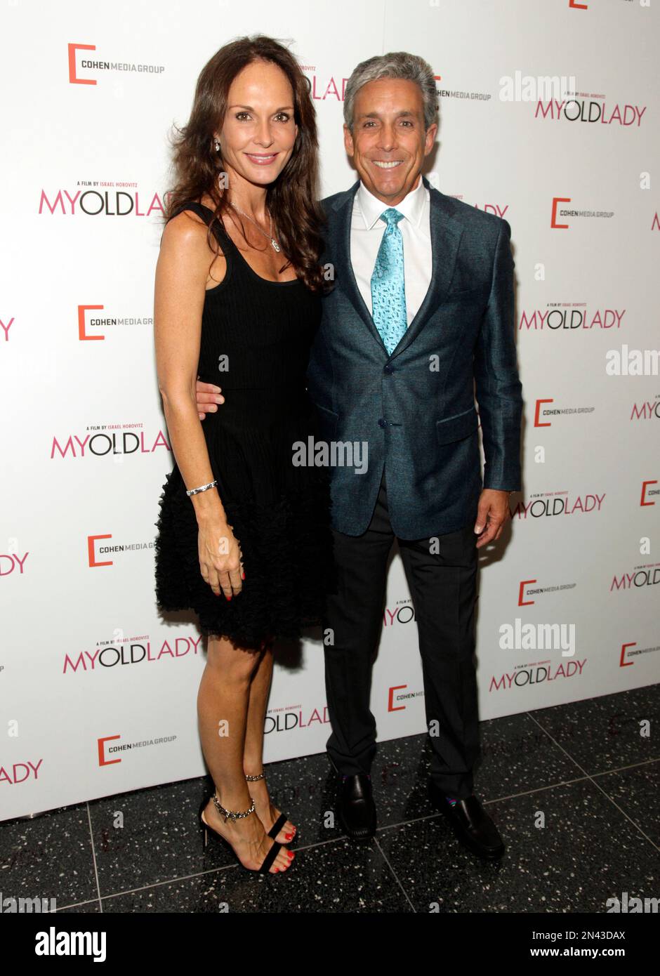 Clo Cohen, left, and Charles Cohen, right, attend the New York premiere ...