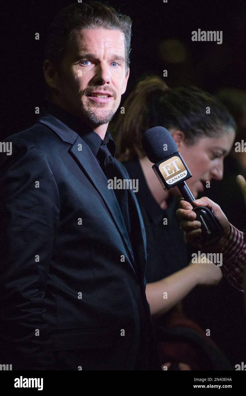 Actor Ethan Hawke seen at the premiere of "Good Kill" at the Ryerson ...