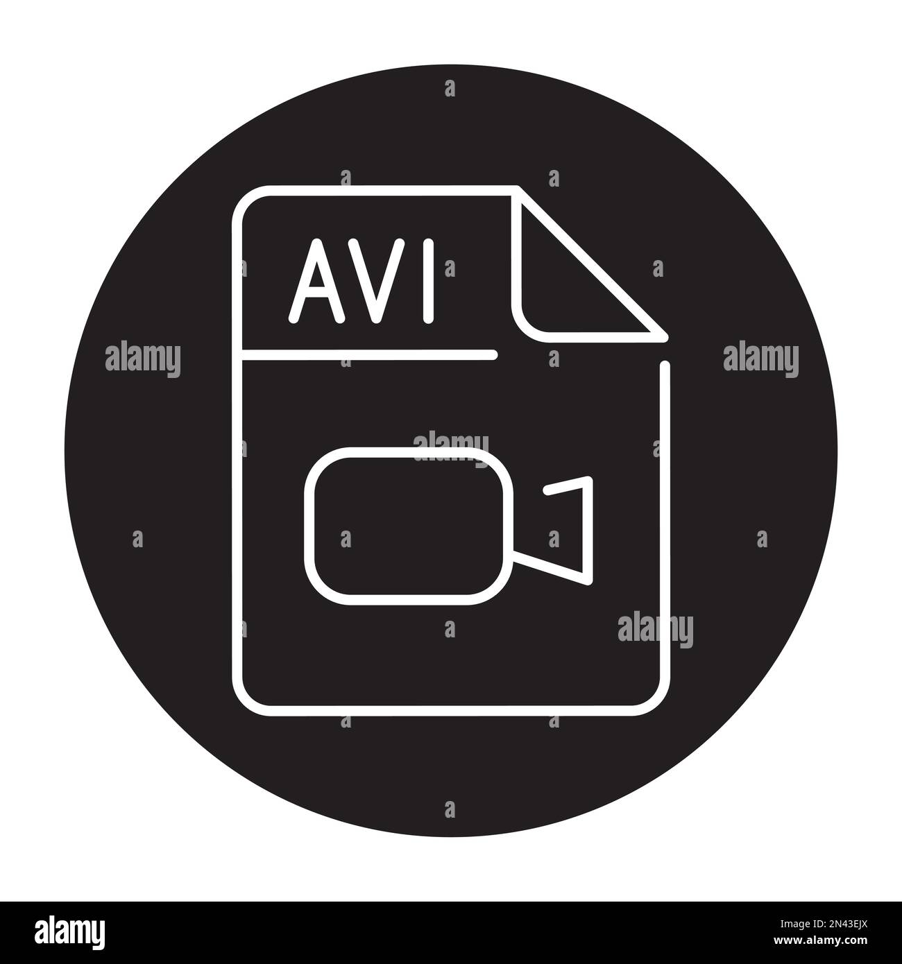 AVI file color line icon. Format and extension of documents Stock ... AVI file color line icon. Format and extension of documents Stock ...