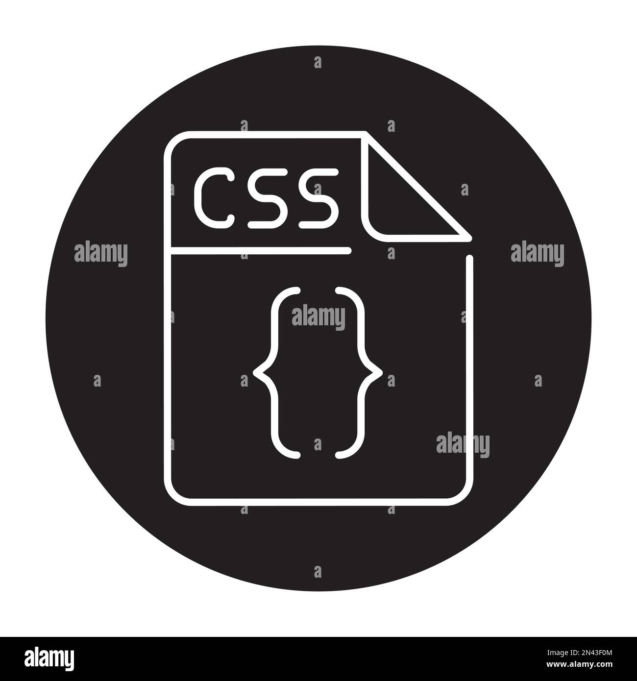 CSS file color line icon. Format and extension of documents Stock ... CSS file color line icon. Format and extension of documents Stock ...