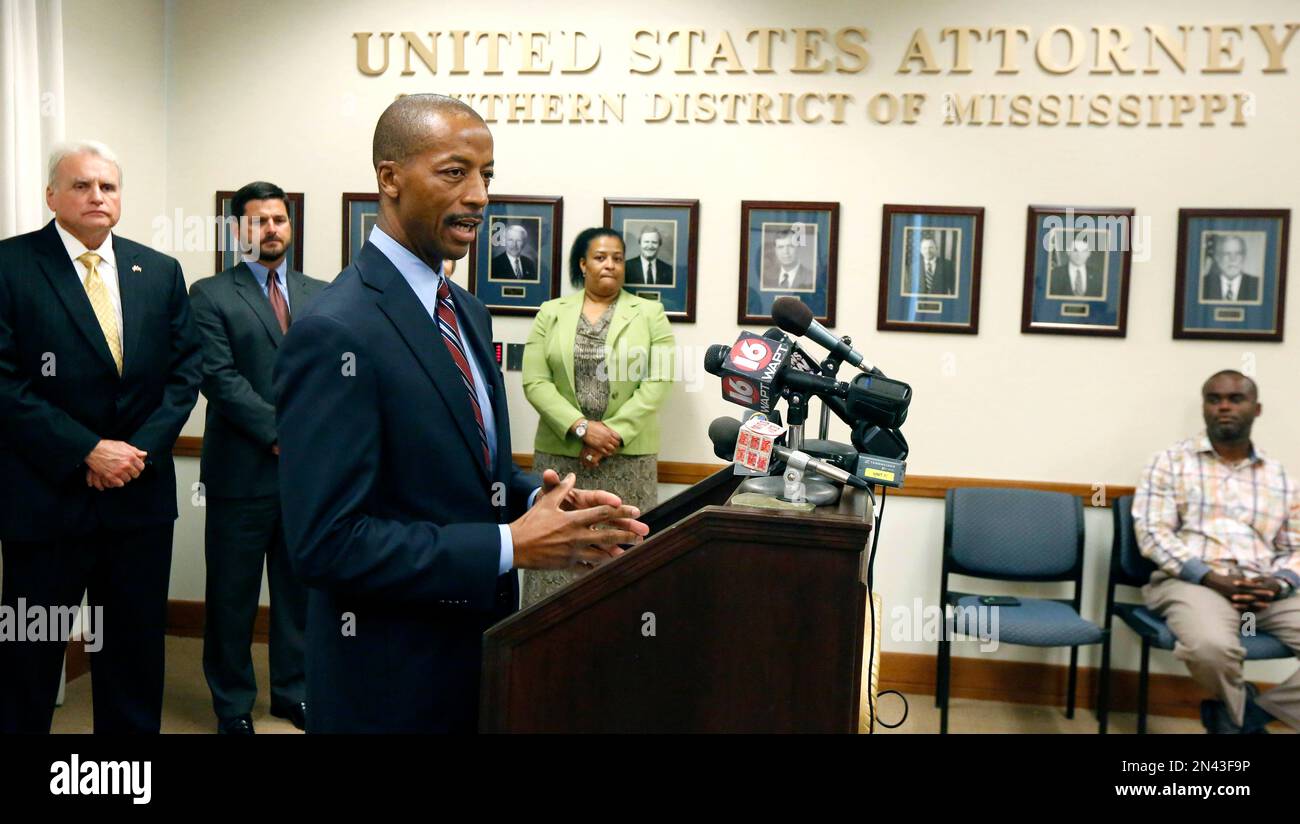 U.S. Attorney Gregory K. Davis, flanked from left, by Leake County ...
