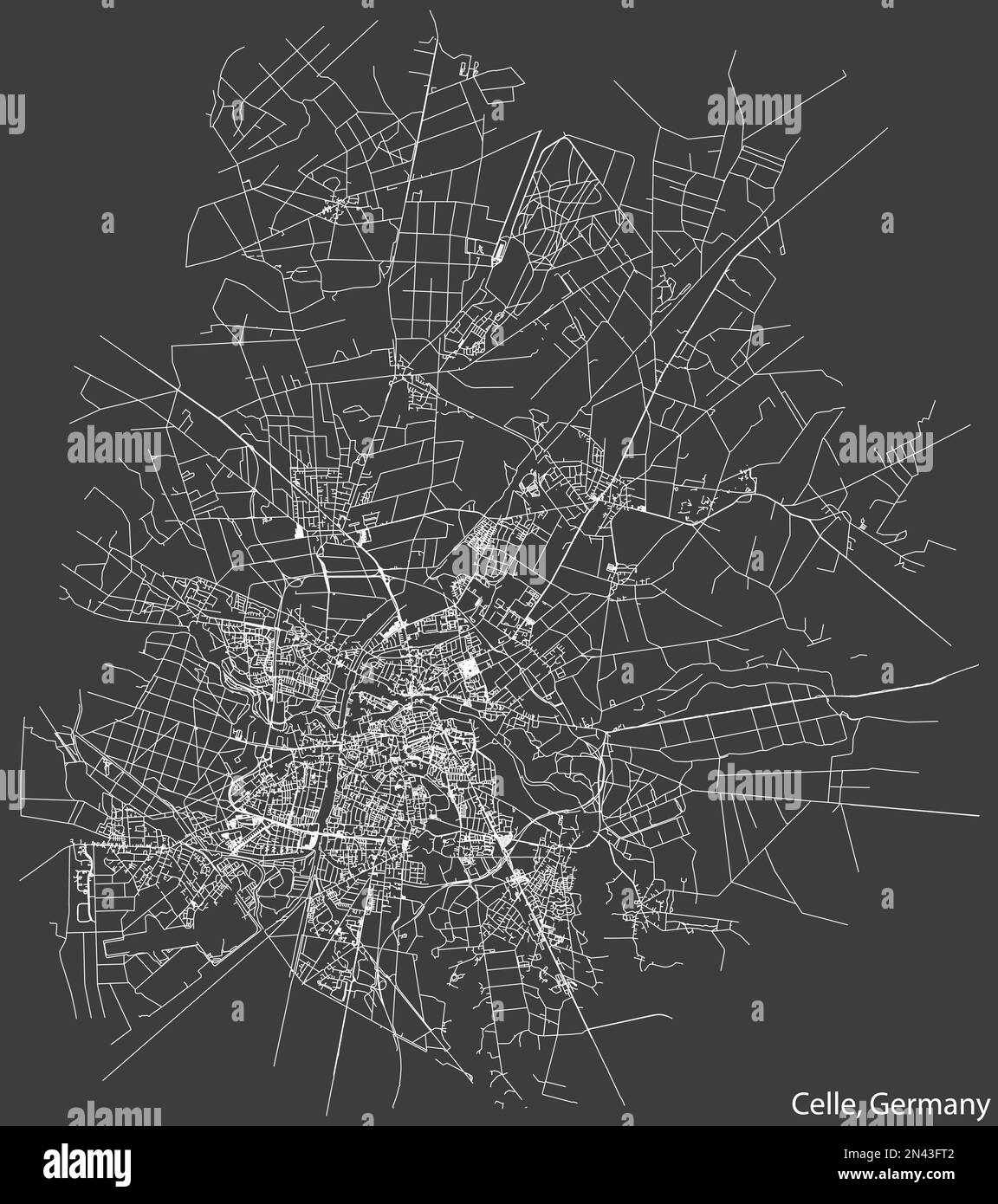 Street roads map of CELLE, GERMANY Stock Vector Image & Art - Alamy