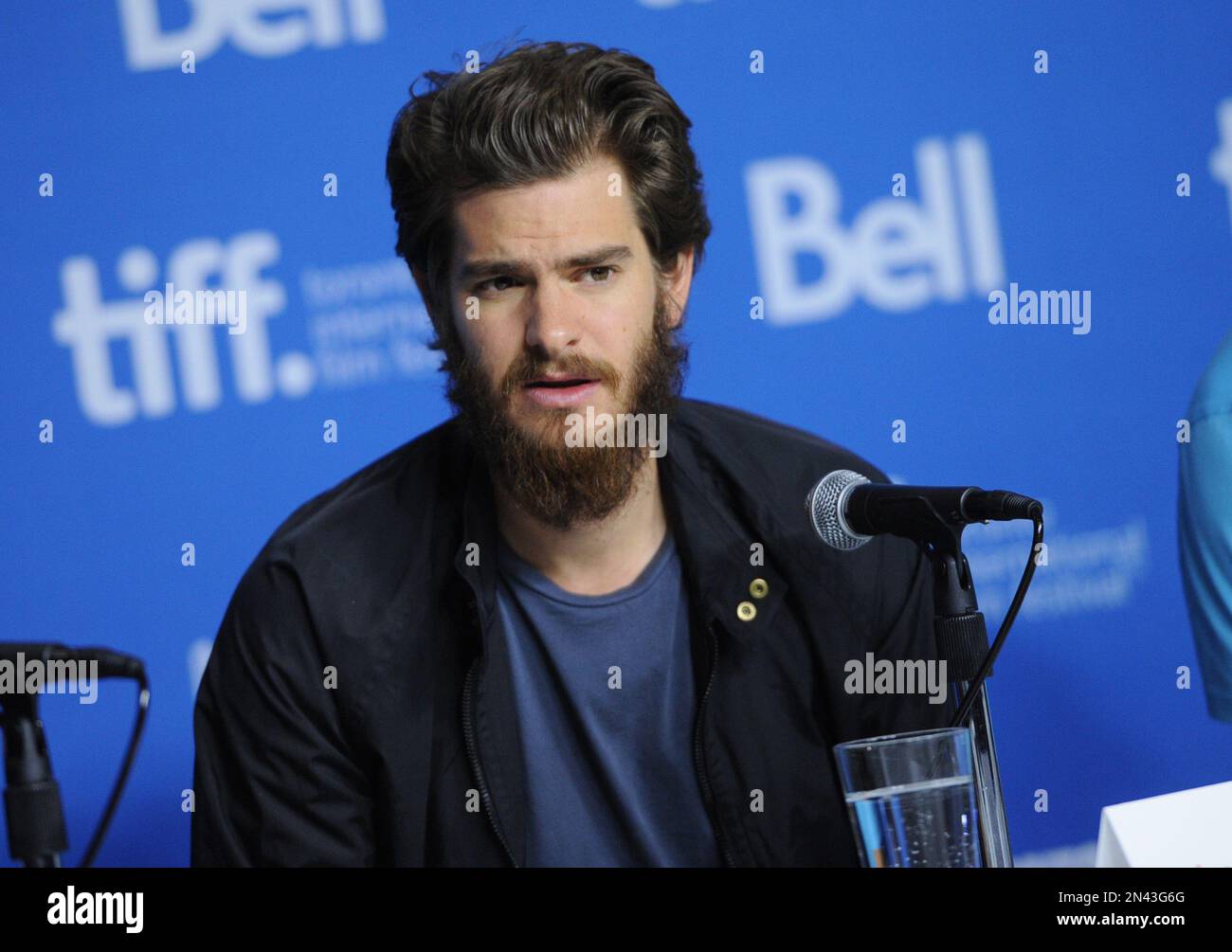 Andrew Garfield attends the press conference for "99 Homes" on day 6 of ...