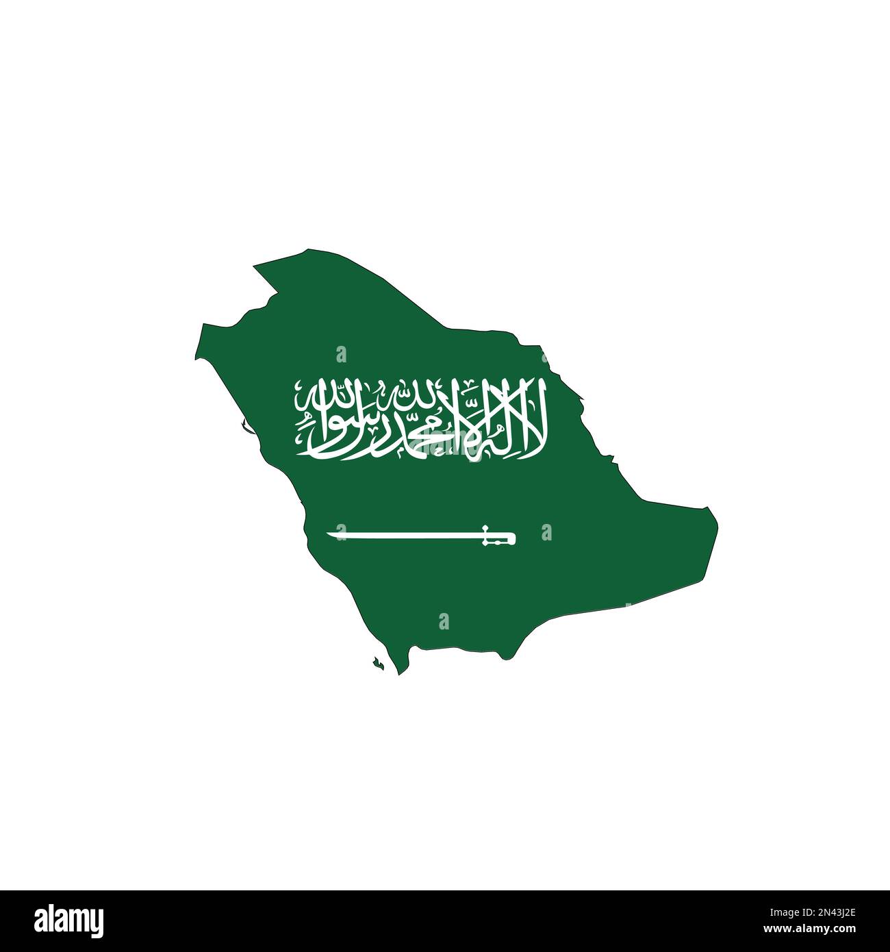 Saudi arabia flag and map in vector Stock Vector Images - Alamy