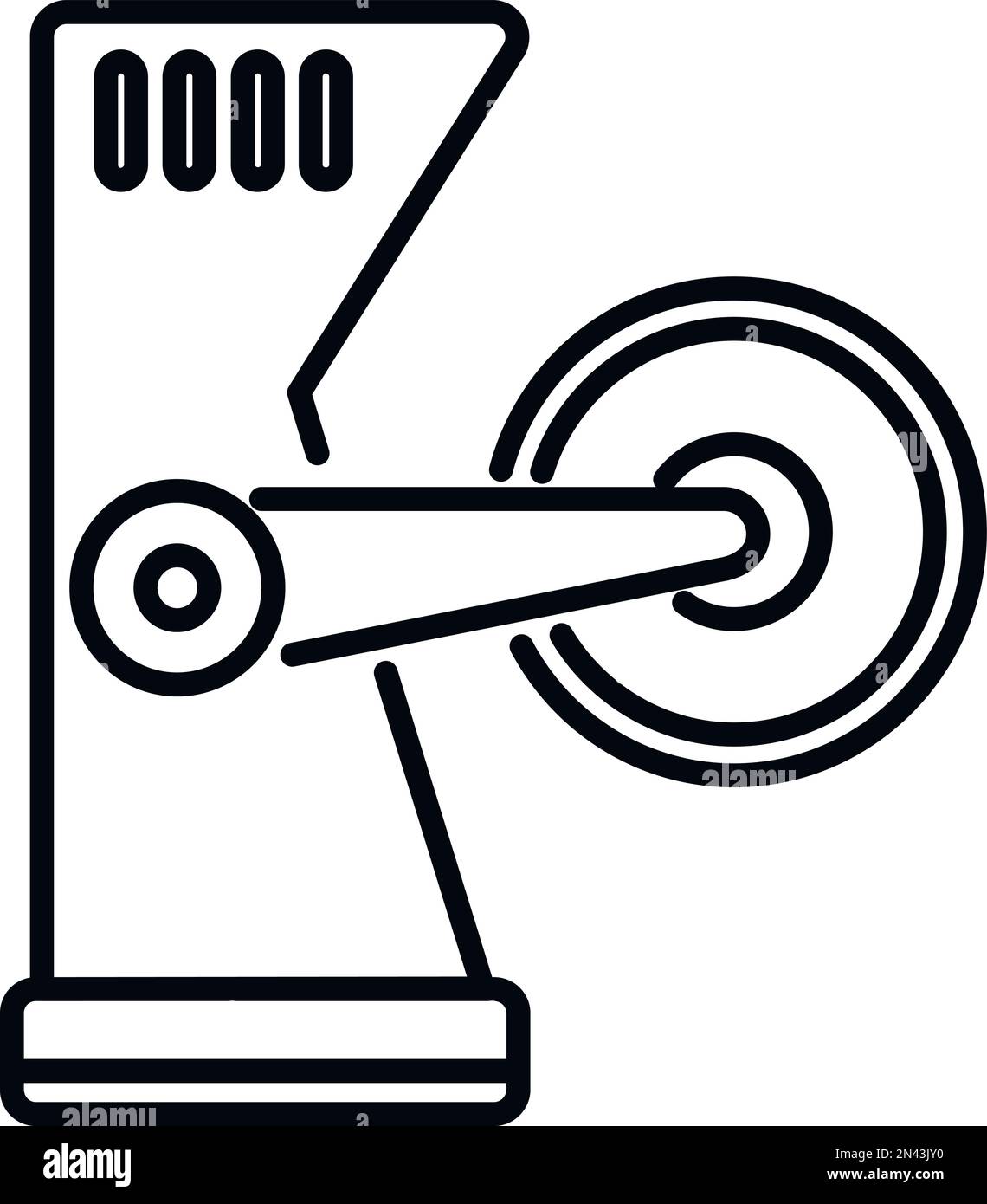 Thread production icon outline vector. Cotton machine. Yarn silk Stock ...