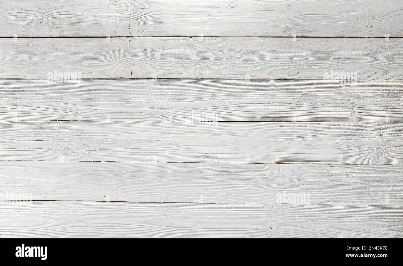 Wooden background of horizontal rough-finished bleached pine planks ...