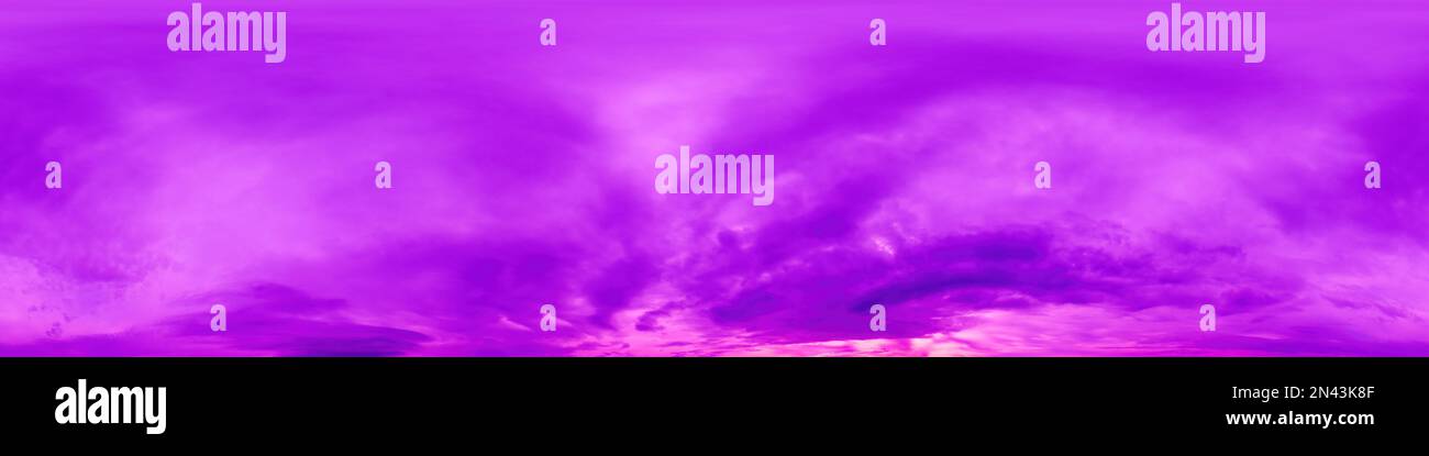 Viva magenta sky panorama on rainy day with Nimbostratus clouds in ...