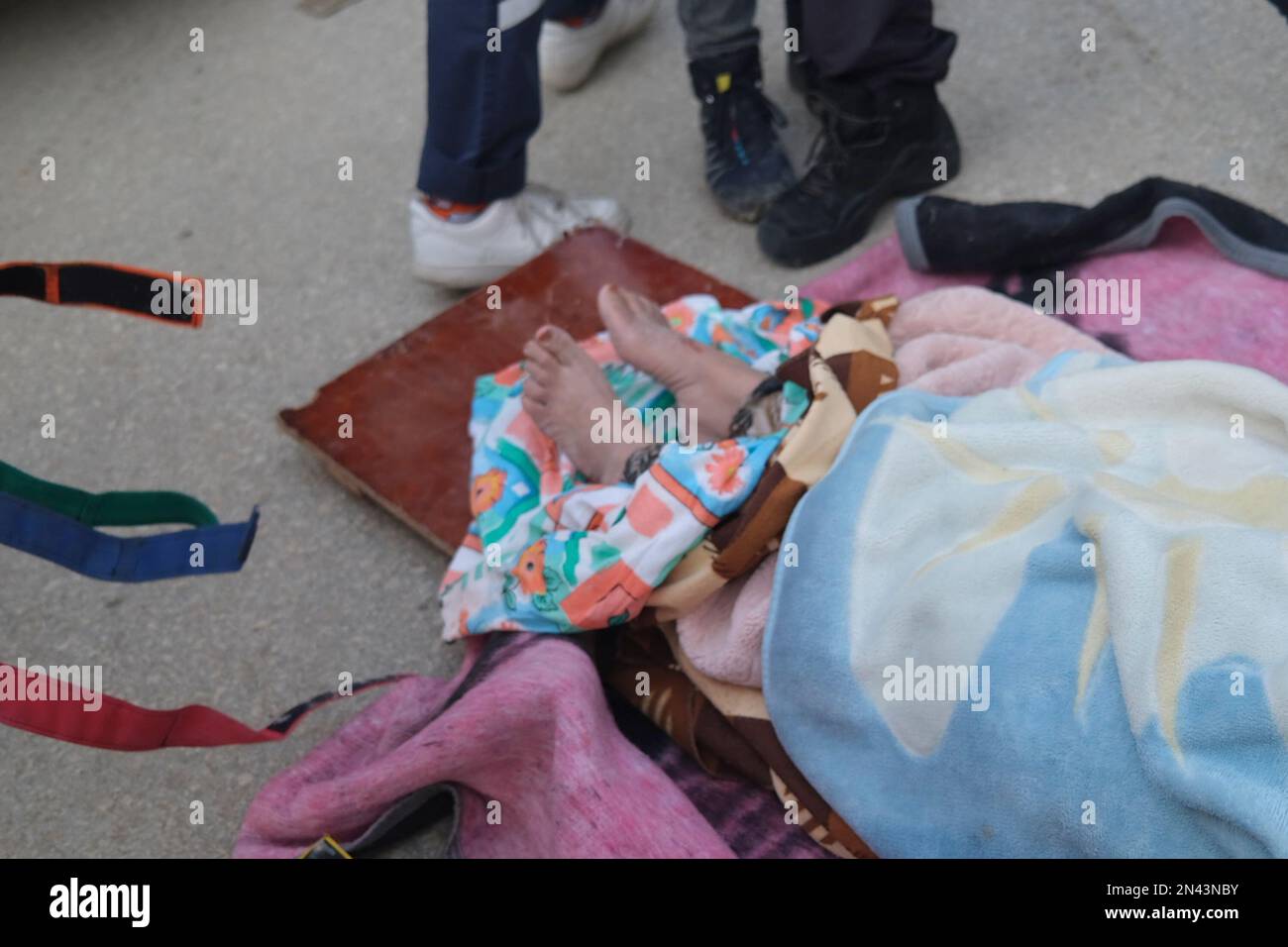 Hatay, Antakya, Turkey. 1st Jan, 2020. A woman rescued from the ...
