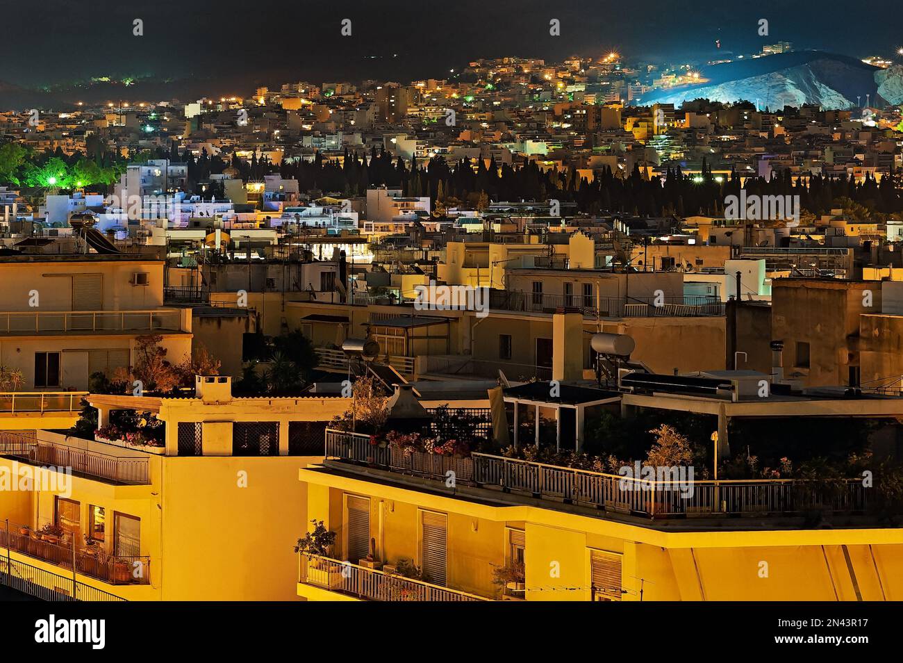 Silhouette skyline athens hi-res stock photography and images - Alamy