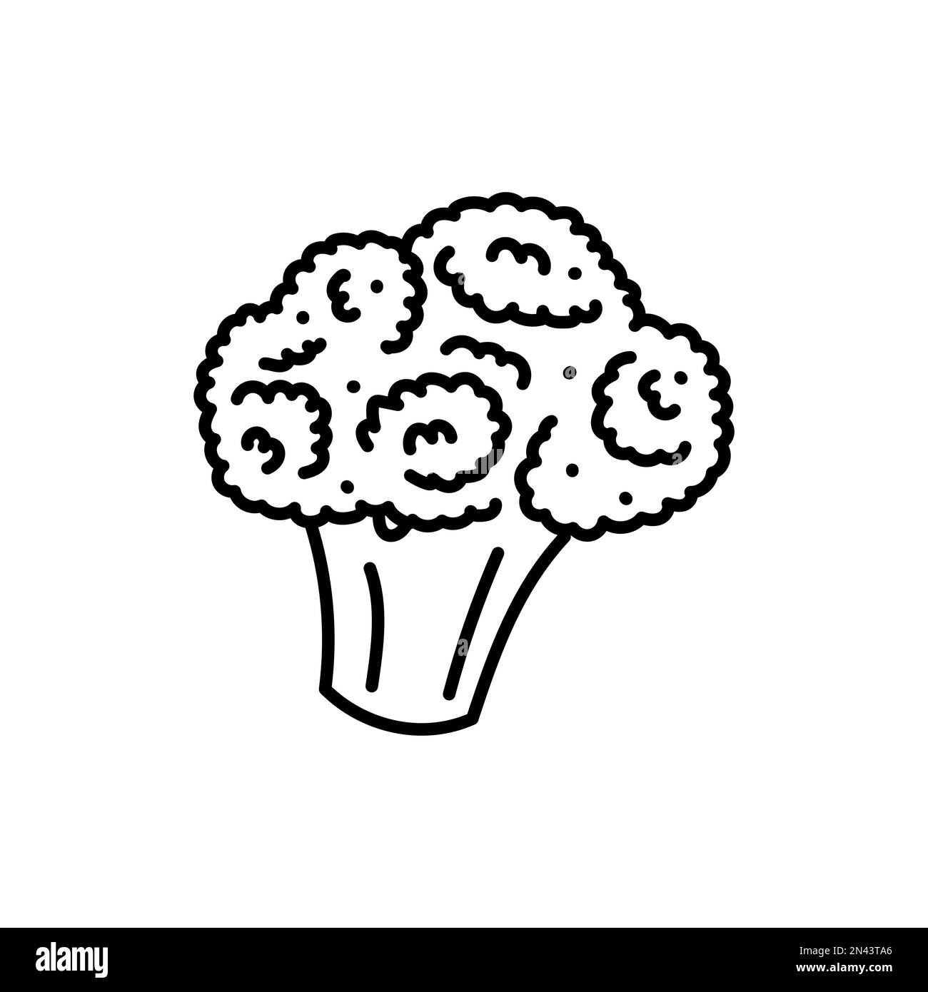 Broccoli color line icon. Healthy food. Vegetarian product Stock Vector ...