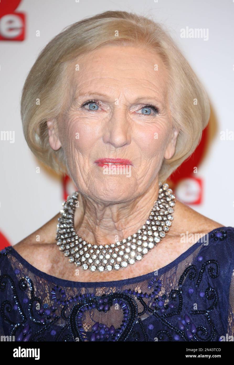 Mary Berry arrives for the TV Choice awards at the Park Lane Hilton in ...