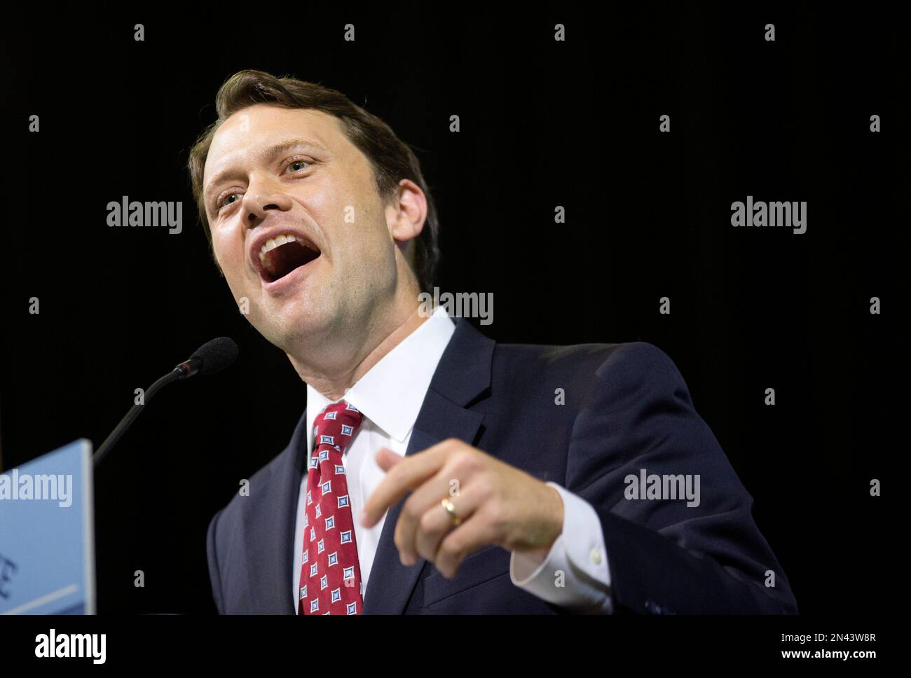 Georgia Democratic gubernatorial candidate Jason Carter speaks at a ...