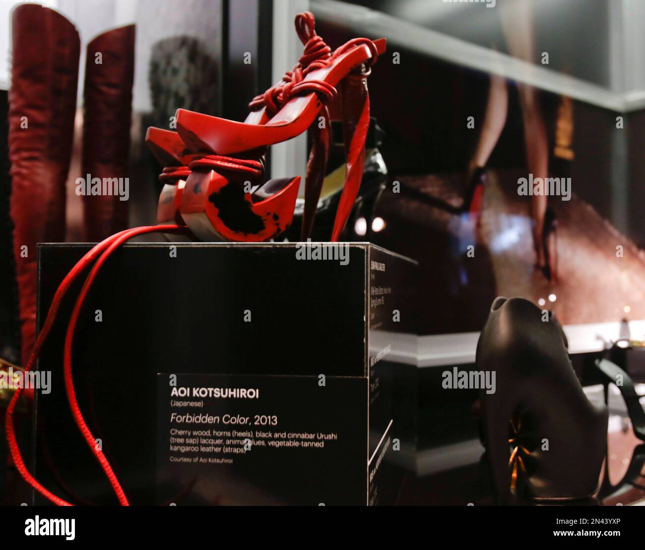 In this Sept. 4, 2014 photo, a 2013 Aoi Kotsuhiroi shoe is on display ...