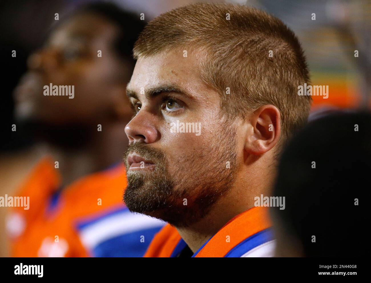 Sam Houston State tight end Shane Young (89) looks on during the second ...