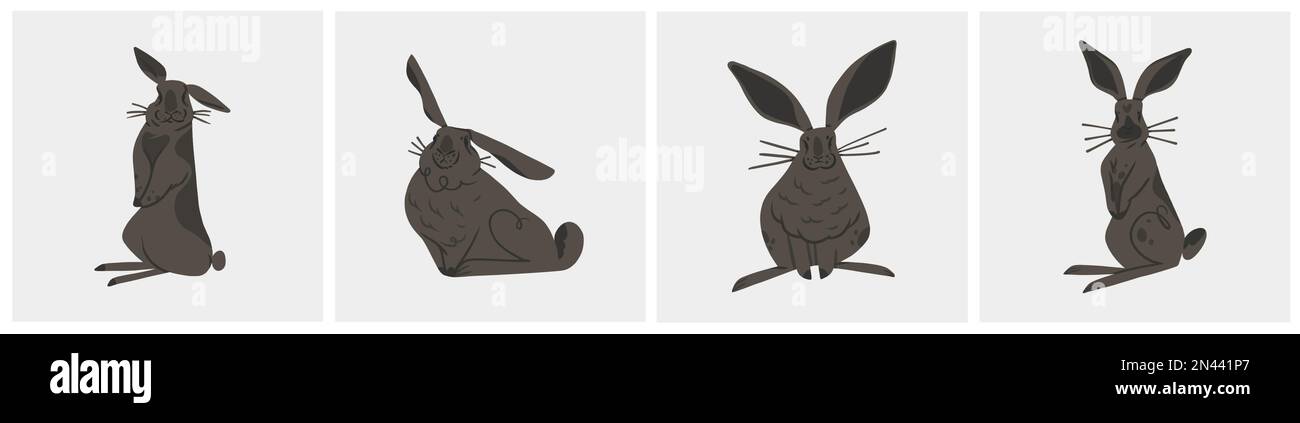 Abstract Bunny Clip Art