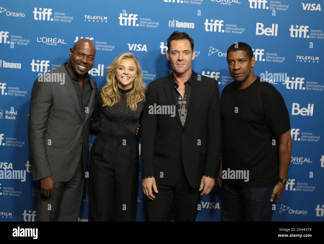 Antoine Fuqua and from left, Chloe Grace Moretz, Marton Csokas and ...