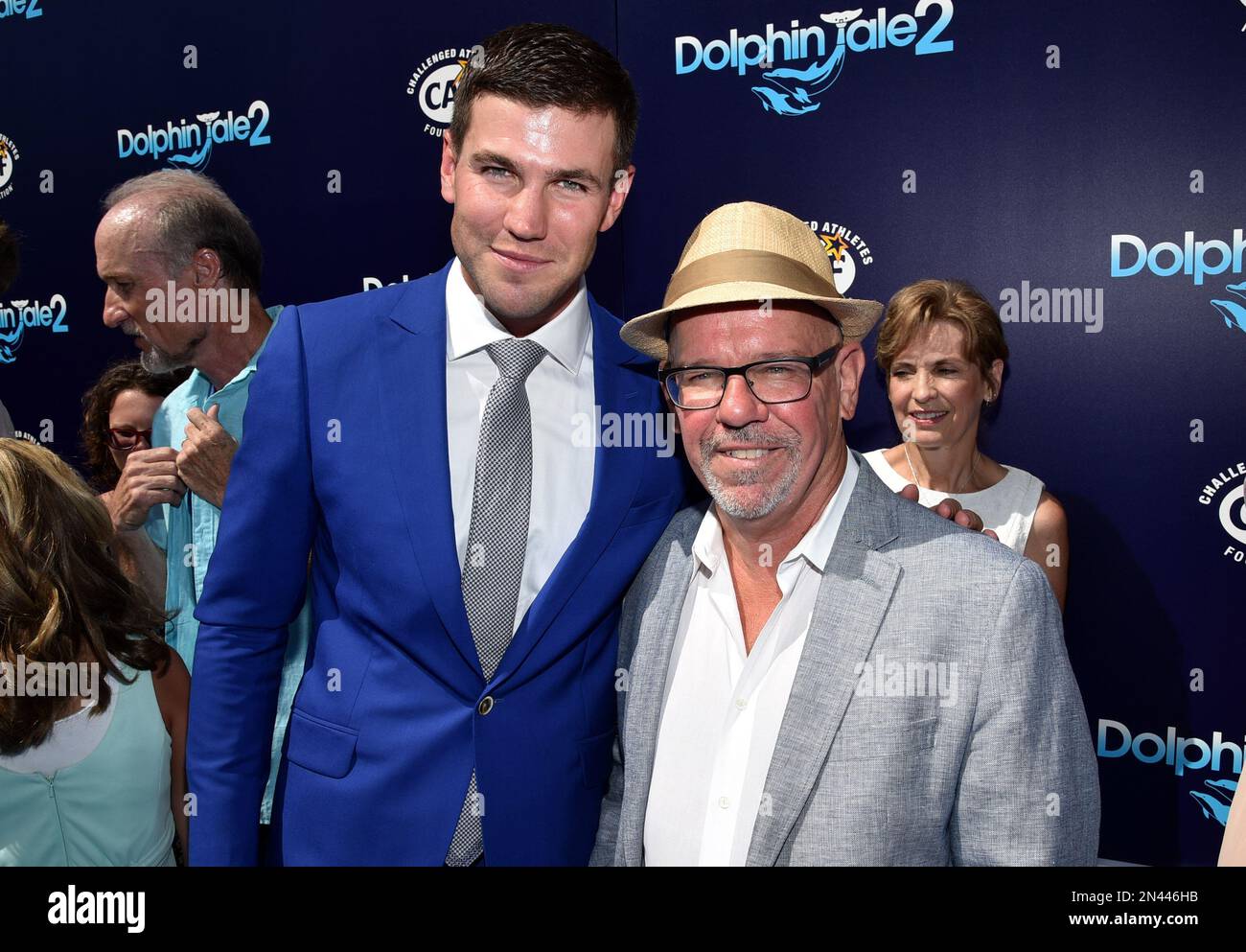 Austin Stowell and Writer/Director Charles Martin Smith seen at the Los ...