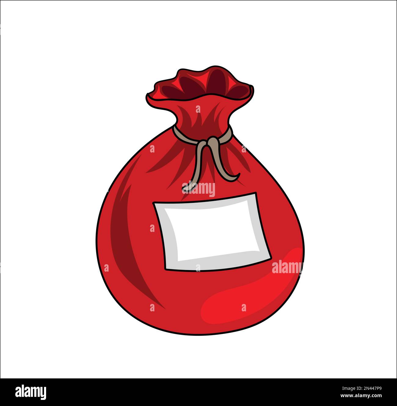 santa sack vector illustration on white background Stock Vector Image ...