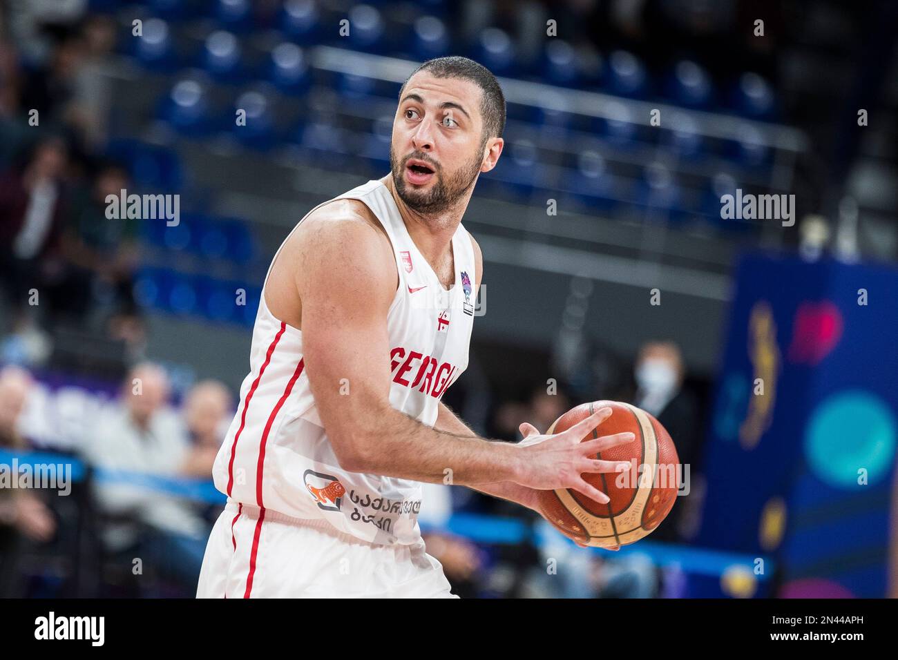 Tbilisi, Georgia, 7 September 2022. George Tsintsadze of Georgia in action during the FIBA ...