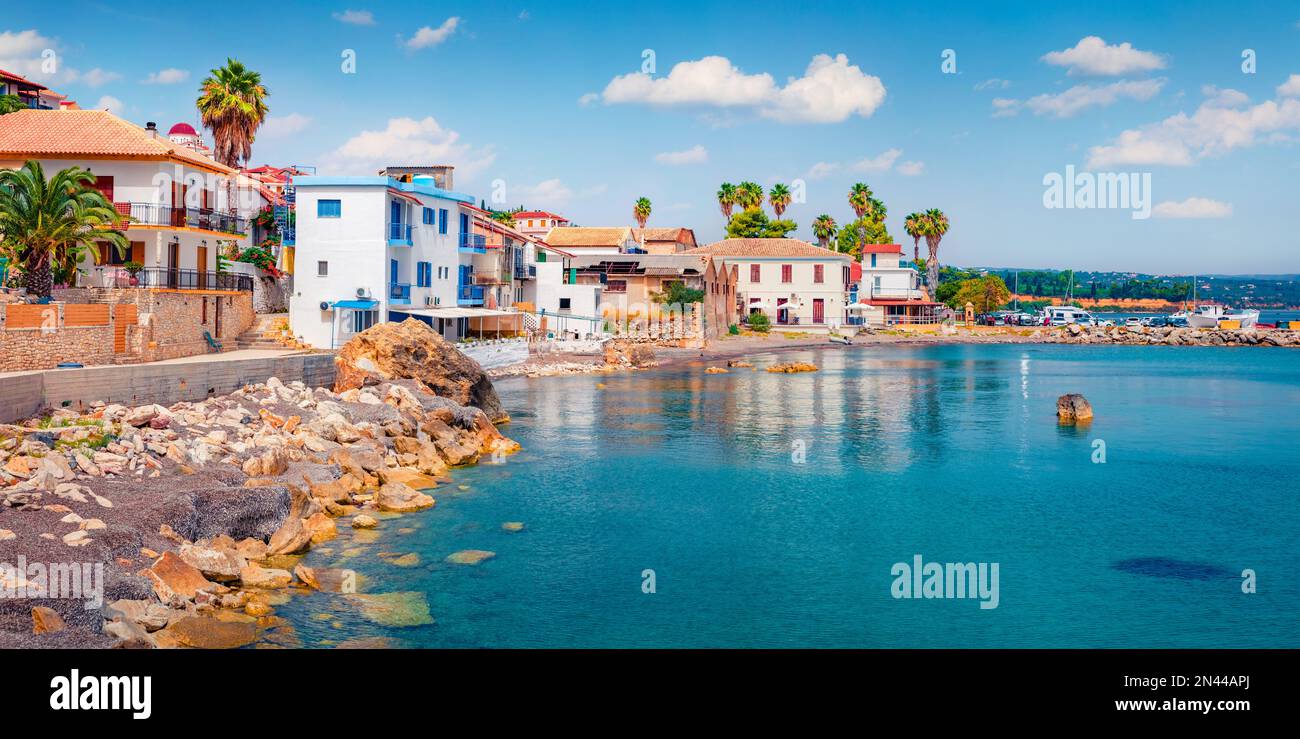 Superb summer cityscape of Koroni town, Messenia, Peloponnese, Greece ...