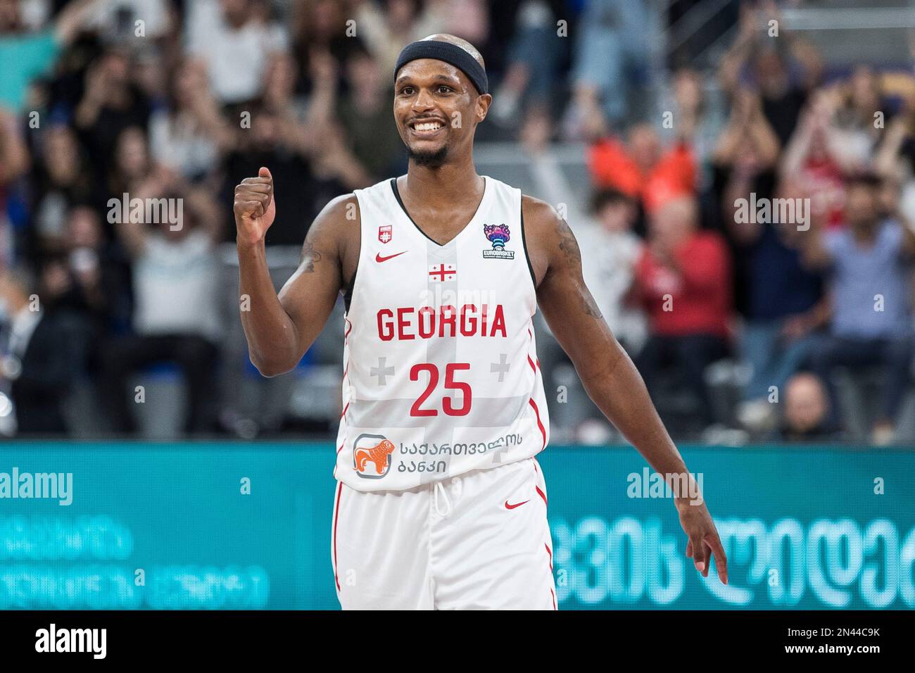 Tbilisi, Georgia, 7 September 2022. Thaddus Mcfadden of Georgia reacts ...