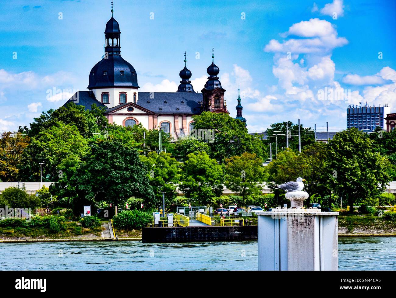 A beautiful view of the Mannheim Jesuit Church in Germany Stock Photo ...