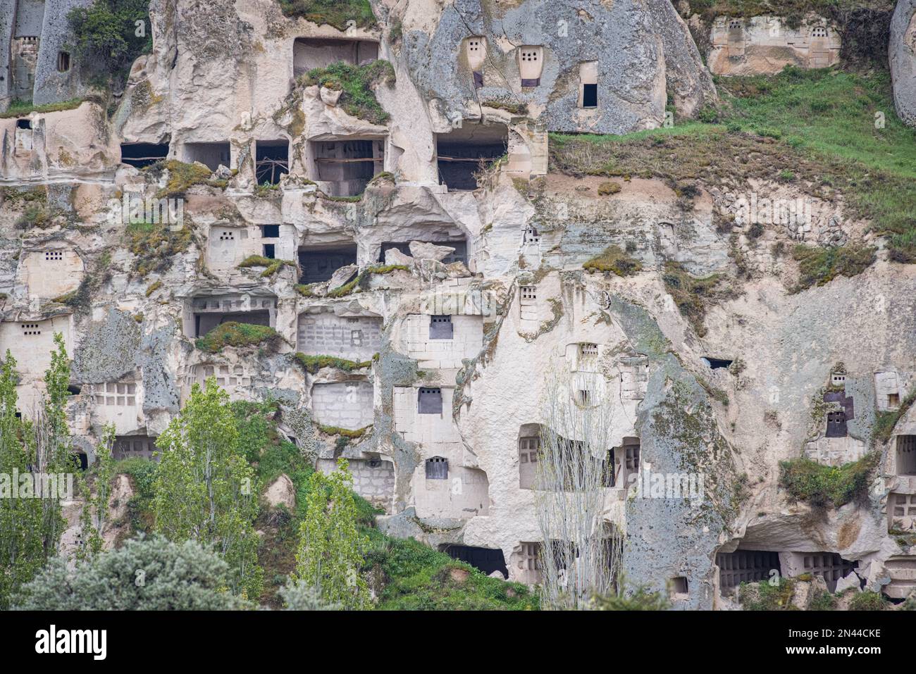 Cave houses in the Uzengi Valley, Ürgüp, Nevşehir, Turkey Stock Photo ...