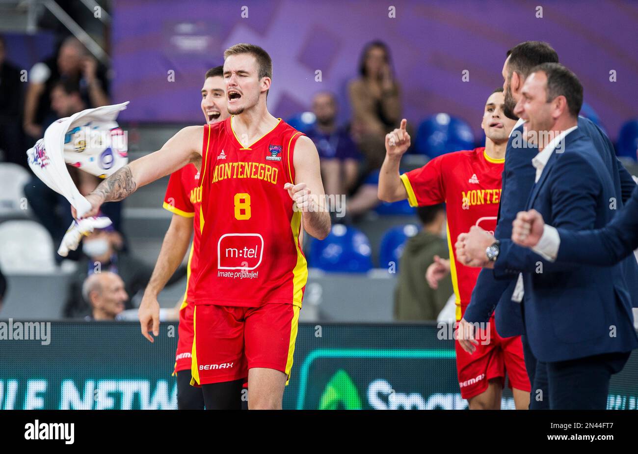 Tbilisi, Georgia, 7 September 2022. Dino Radoncic of Montenegro reacts ...
