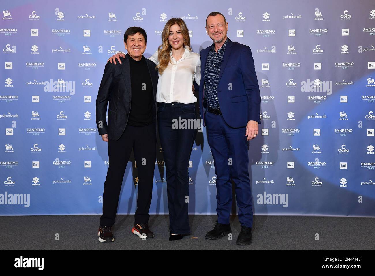 Sanremo, 73rd Italian Song Festival, Conductors Press Conference. In ...