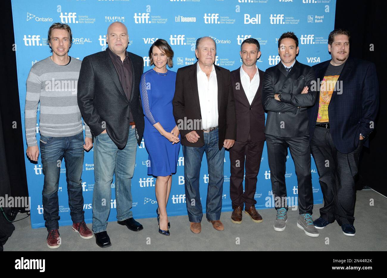 Cast members, from left, Dax Shepard, Vincent D'Onofrio, Vera Farmiga ...