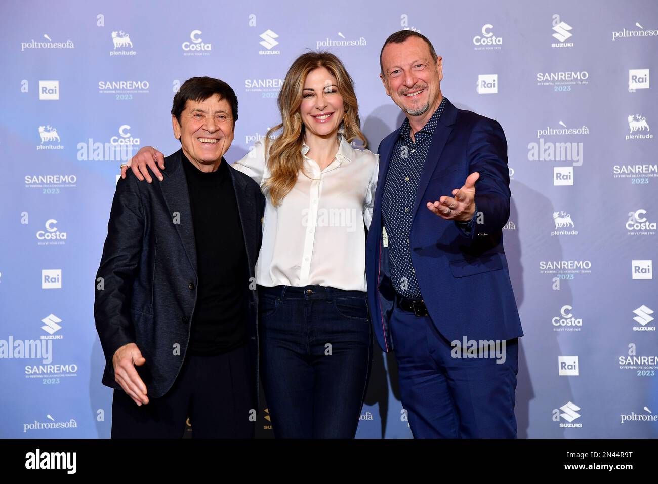 Sanremo, 73rd Italian Song Festival, Conductors Press Conference. In ...