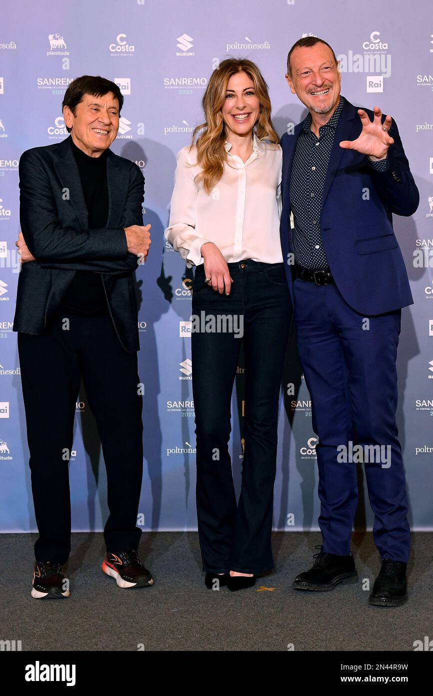 Sanremo, 73rd Italian Song Festival, Conductors Press Conference. In ...