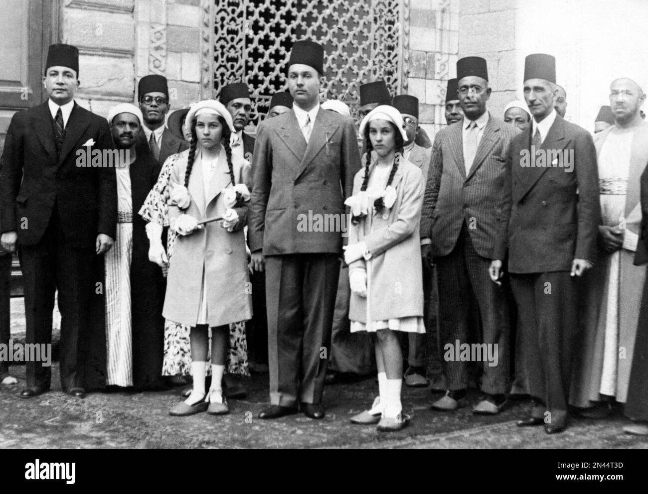 Prince Farouk, center, together with his two Royal sisters, Faika and ...