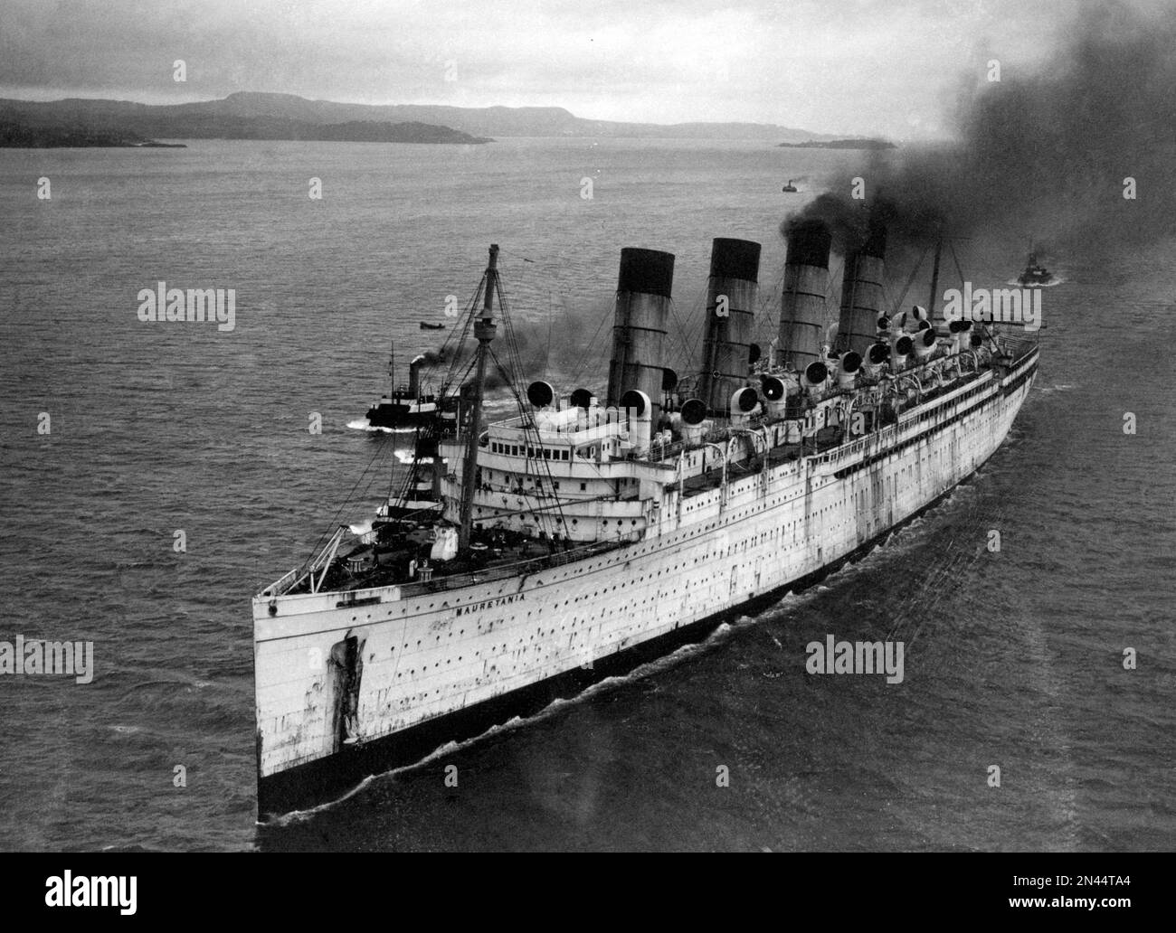 The famous liner Mauretania has all but completed her last voyage on ...
