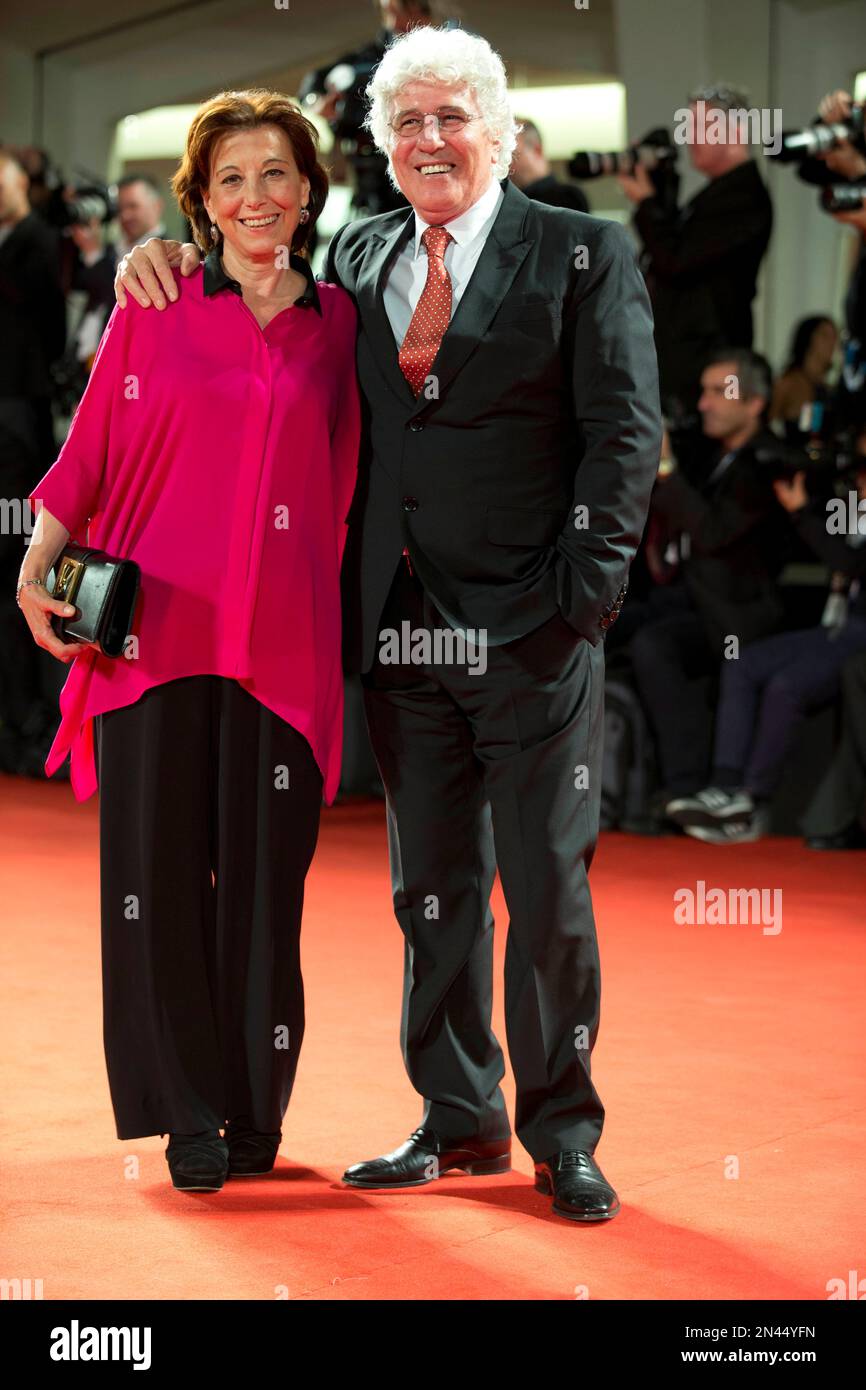 Actor Ninetto Davoli and his wife Patrizia Carlomosti arrive for the ...