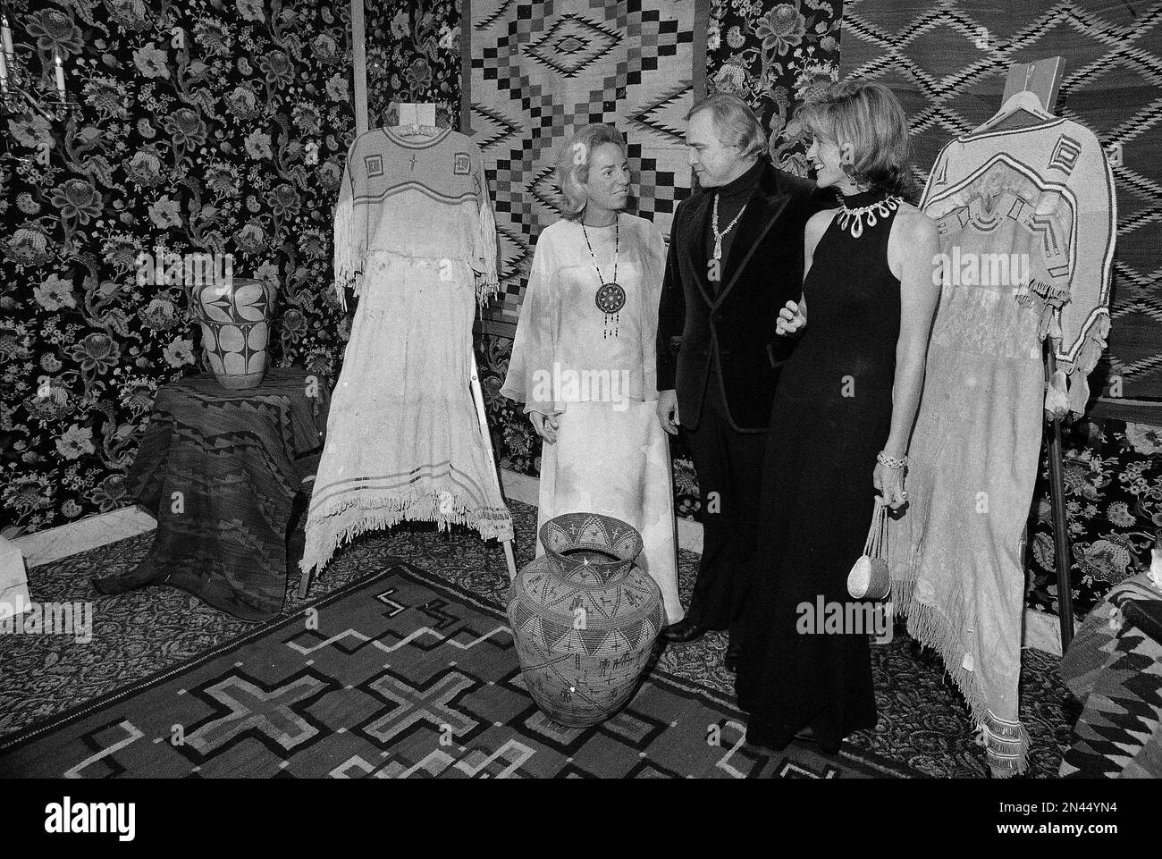 Marlon Brando, center, Ethel Kennedy, left, and Jean Kennedy Smith ...