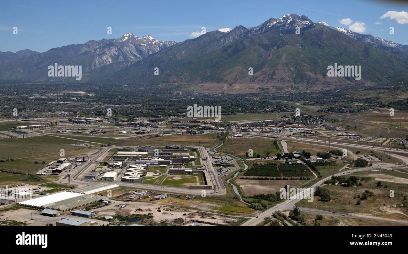 FILE - This June 6, 2013, file photo, shows the Utah State Prison, left ...