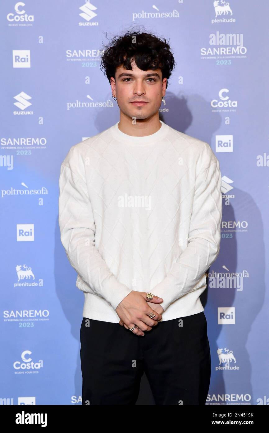 Sanremo, 73rd Italian Song Festival, Leo Gassmann Press Conference ...