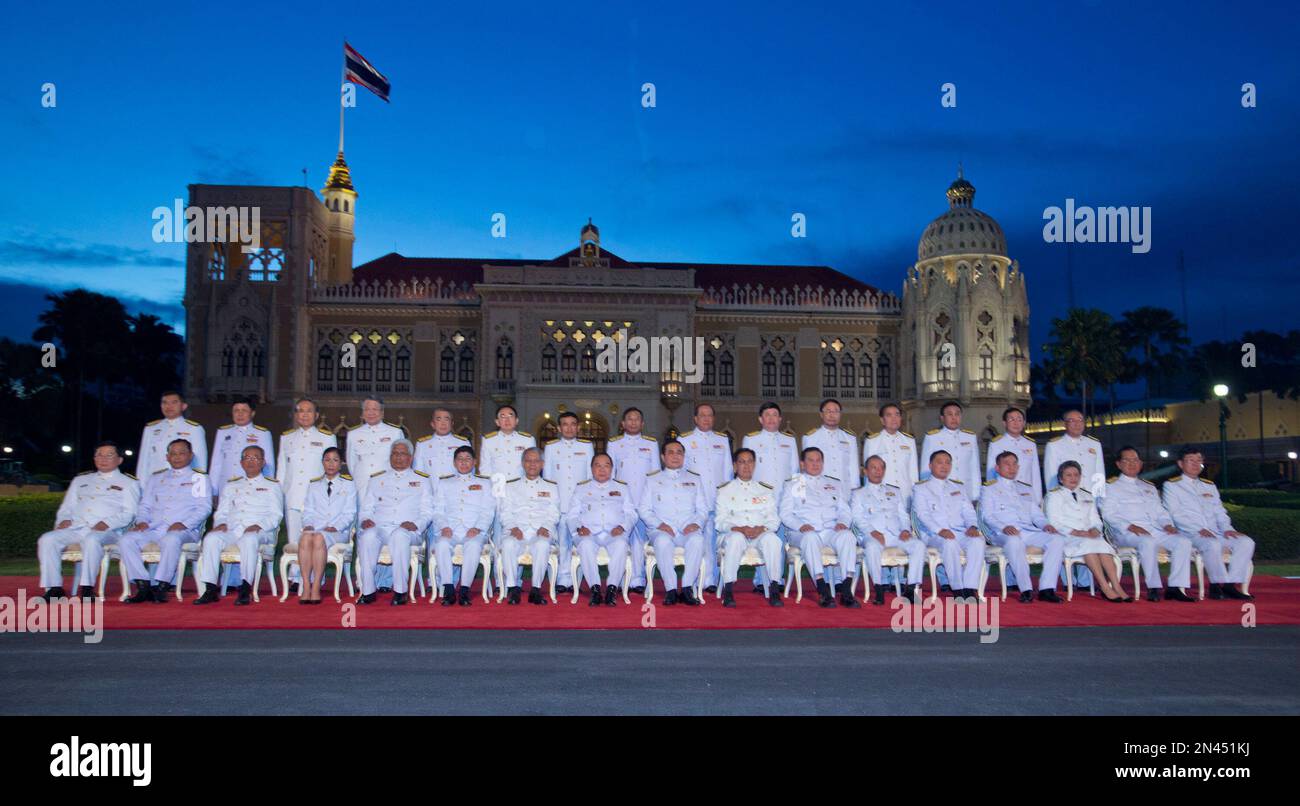 Thailand's Prime Minister Gen. Prayuth Chan-ocha, ninth from left in ...