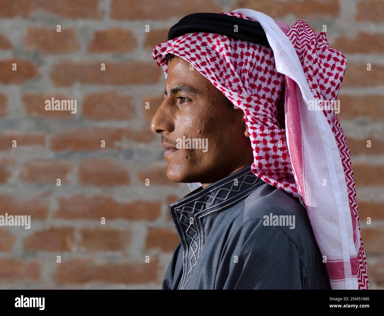 Bedouin actor Hussein Salameh poses for portraits at the 71st edition ...