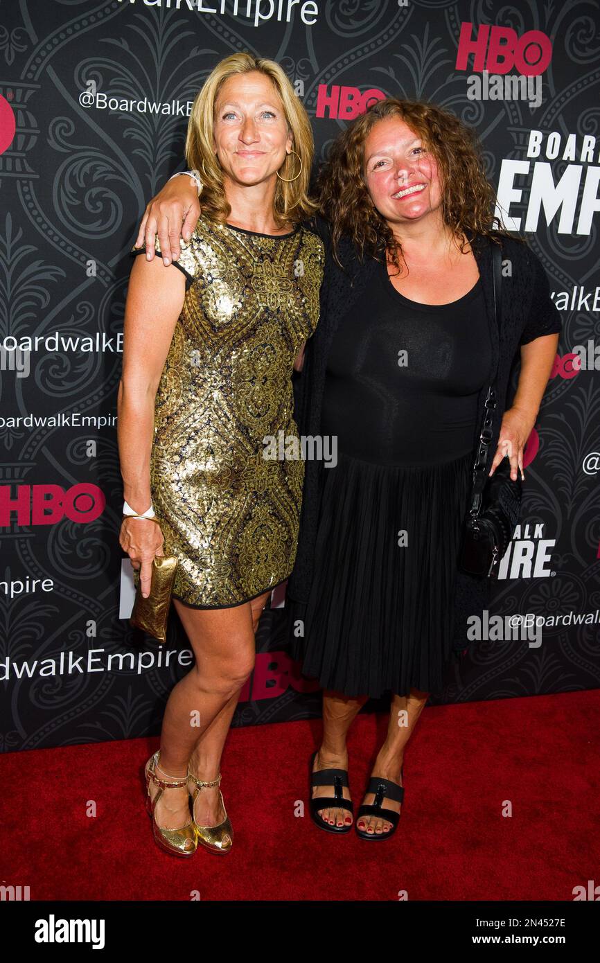 Edie Falco and Aida Turturro attend the premiere for the final season ...