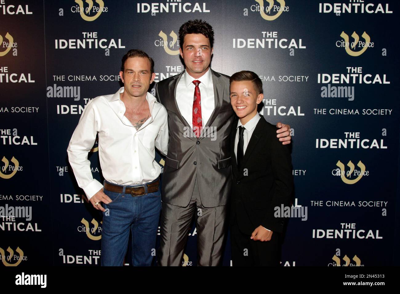 From left, actors Waylon Payne, Blake Rayne and Noah Urrea attend the ...