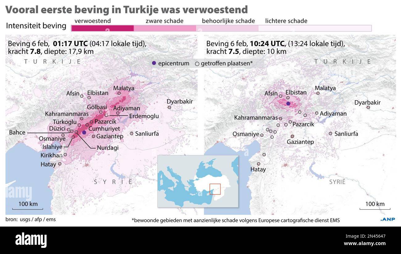 The first quake in Turkey was particularly devastating. Overview of ...